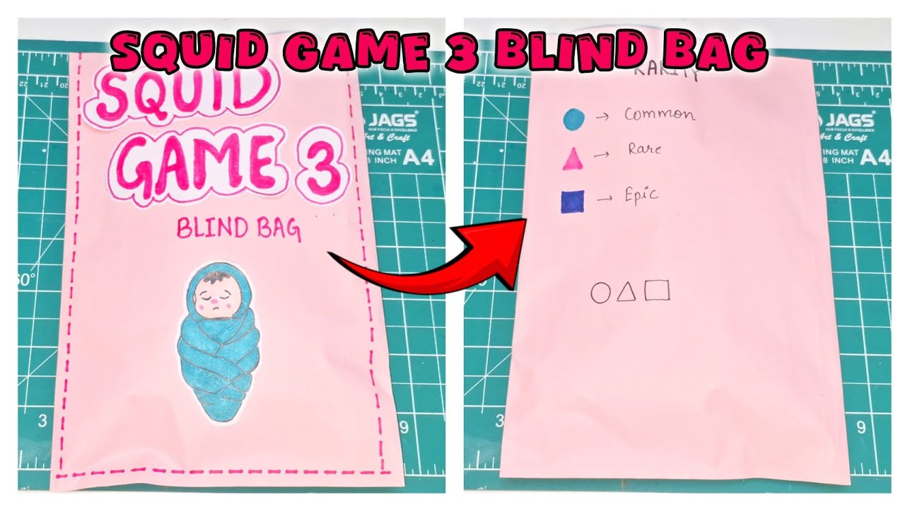 Unboxing Squid Game 3 Blind Bag / DIY Blind Bag with Paper / Mini ...