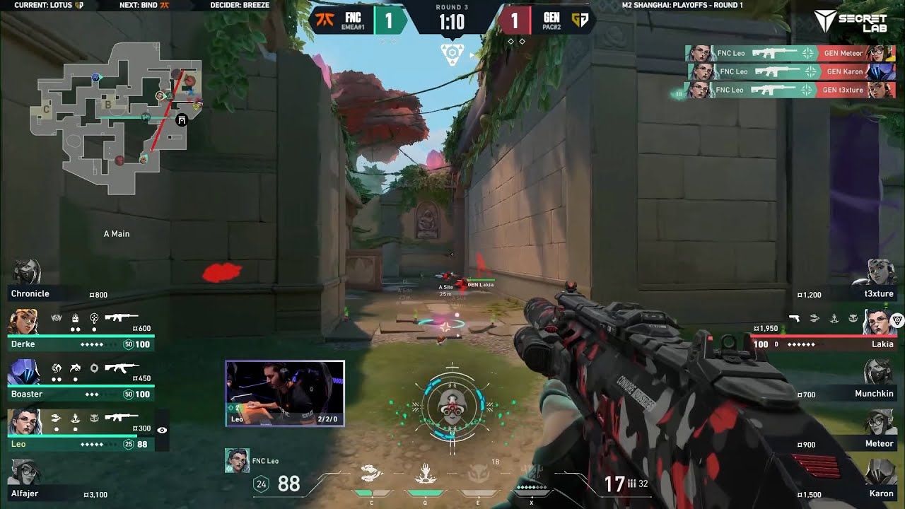 GEN Lakia clutches the 1v3 vs FNATIC | VCT Masters Shanghai 2024 - YouTube