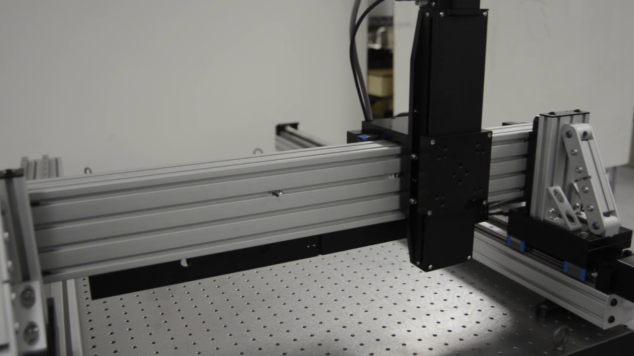 Custom XYZ Gantry Stage - Newmark Systems, Inc. - YouTube