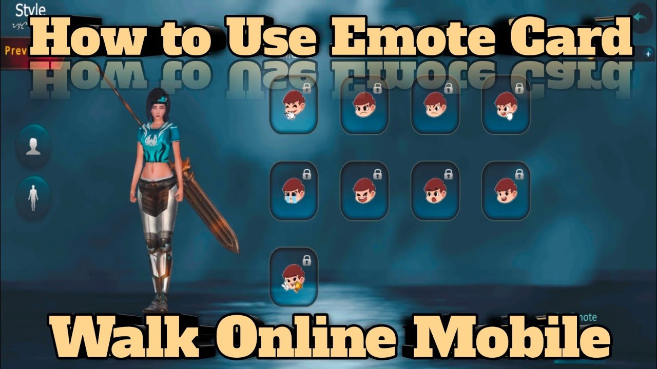 Walk Online Mobile | How to Use Emote Card - YouTube