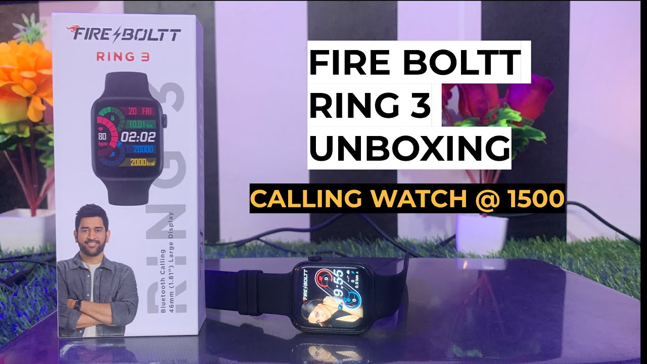 Fire-Boltt RING 3 Unboxing Bluetooth Calling Smartwatch - YouTube