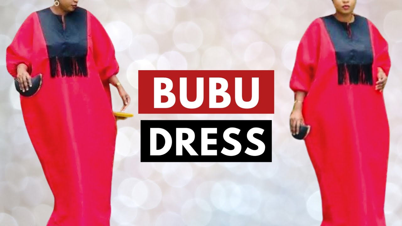 How to Cut & Sew a BUBU DRESS with PUFF SLEEVES and STYLISH FRINGE ...