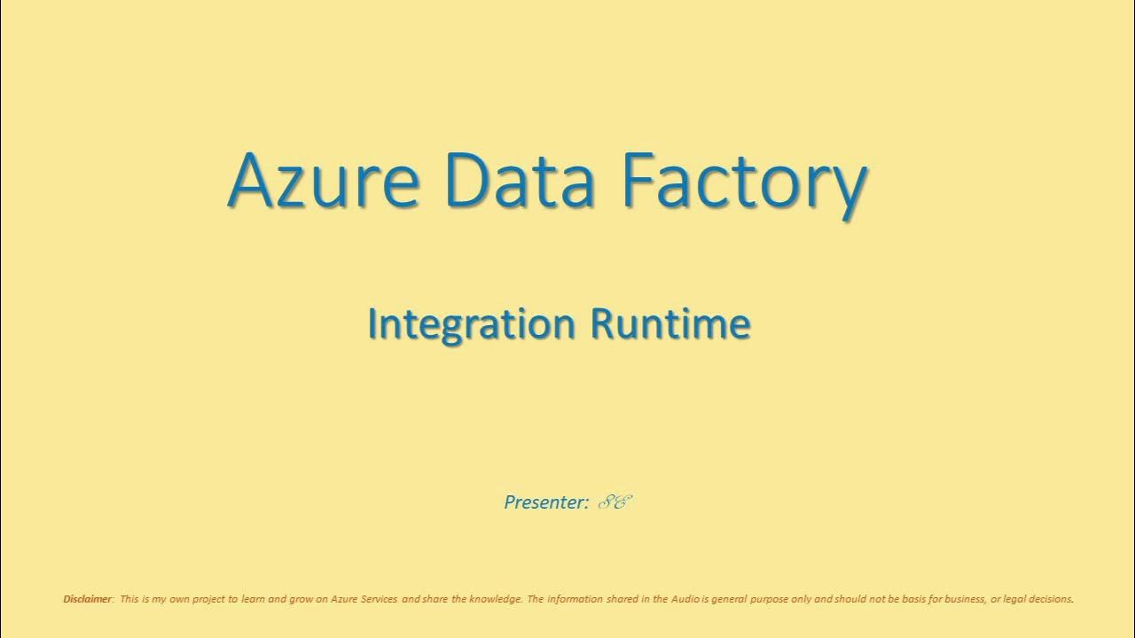 ADF Integration Runtime - YouTube