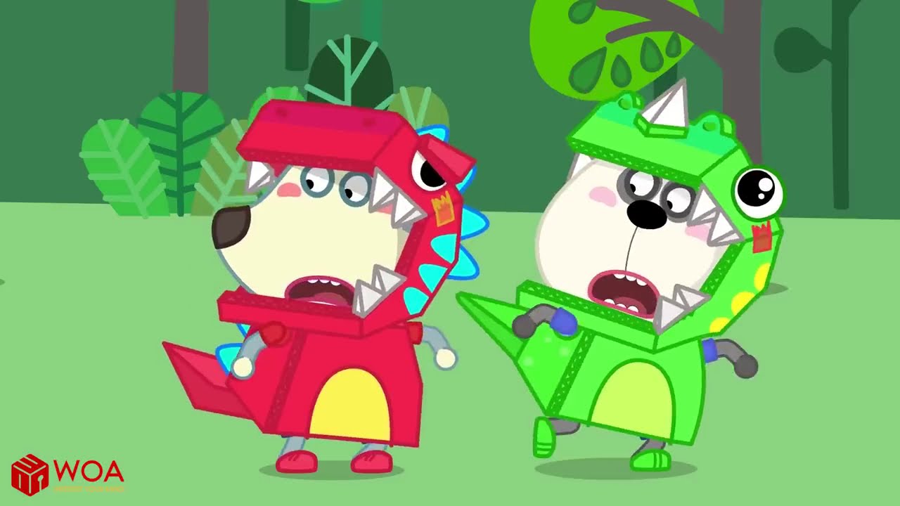 Hot vs Cold Challenge Wolfoo Pretend Play in the Dinosaur World ...