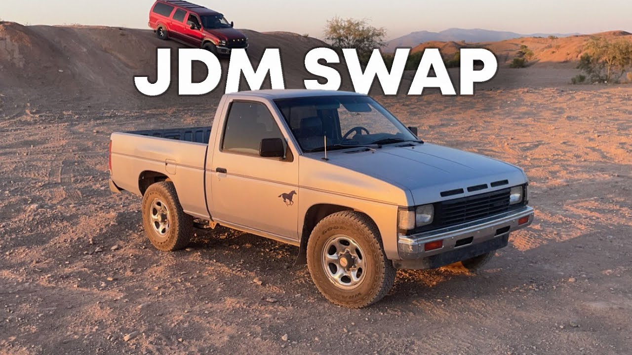 Swapping the front of a JDM Nissan Truck - YouTube