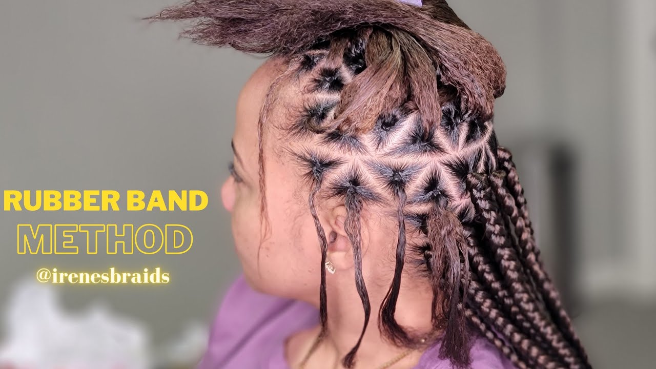 Rubberband Method Box Braid | 3hrs @IrenesBraids - YouTube