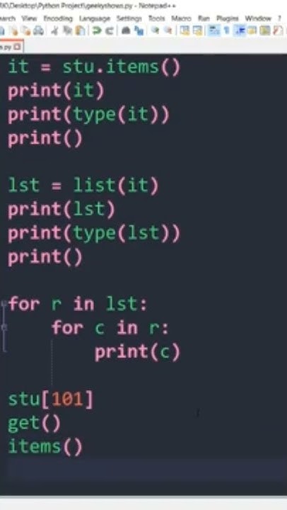 items () method in python - YouTube