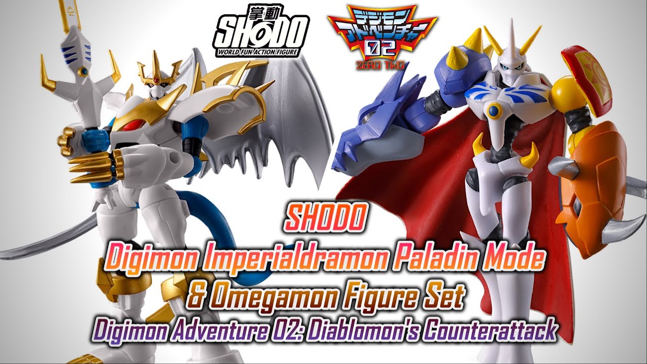 SHODO Digimon Imperialdramon Paladin Mode& Omegamon Figure Set ...