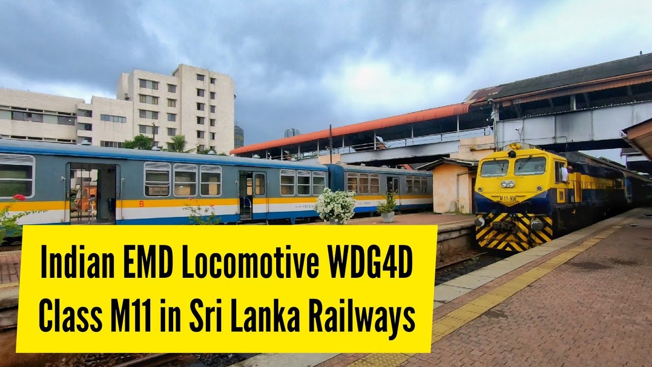 Indian EMD Locomotive WDG4D Class M11 in Sri Lanka Railways - YouTube