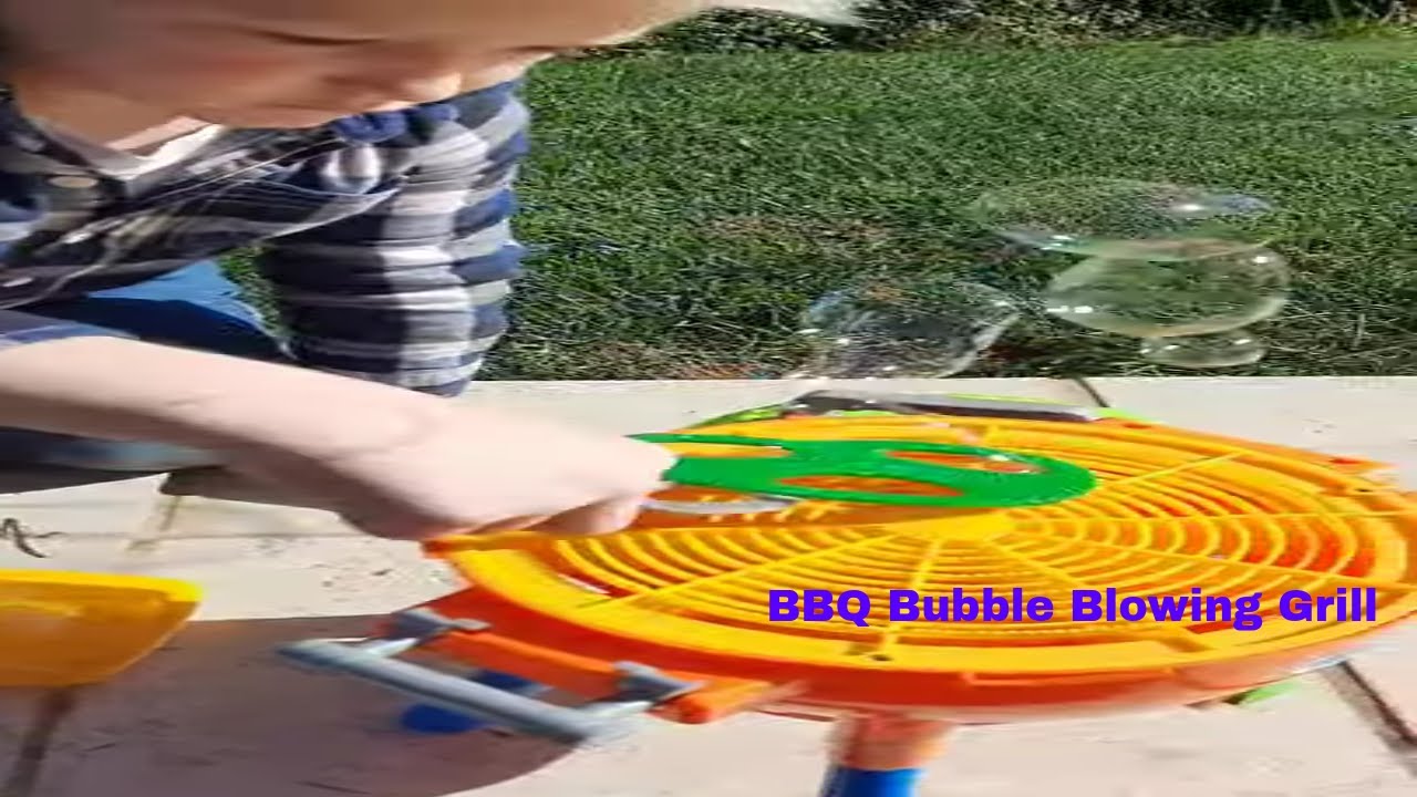 Bubble Machine Toys for kids Pretend Play Grill! - YouTube