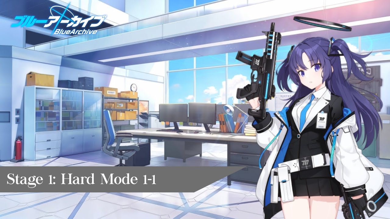 [Blue Archive] Stage 1: Hard Mode 1-1 (First Gameplay) - YouTube