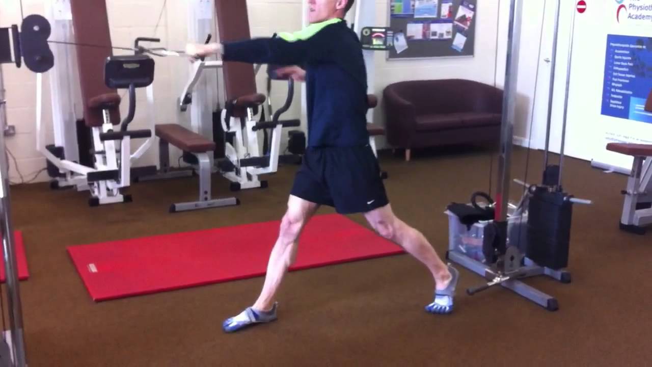 Unique Results - Lunges with Archer cable row. - YouTube