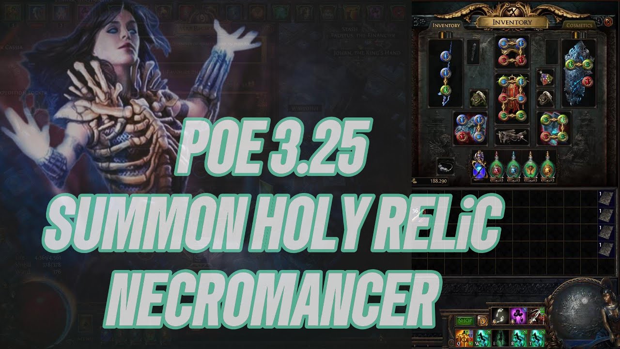 Poe 3.25 Necromancer Summon Holy Relic of Conviction T17 Fortress run ...