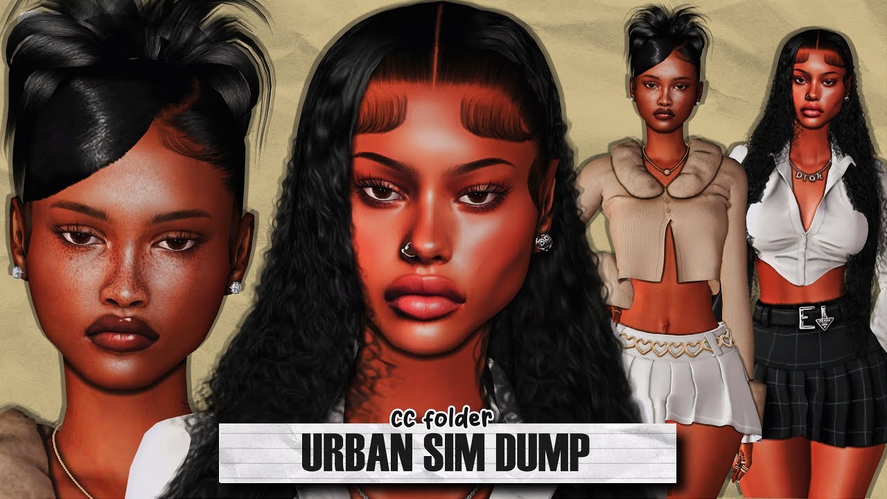 Urban Sim Dump 149 + CC Folder & Sims Download | Sims 4 Create a Sim - YouTube