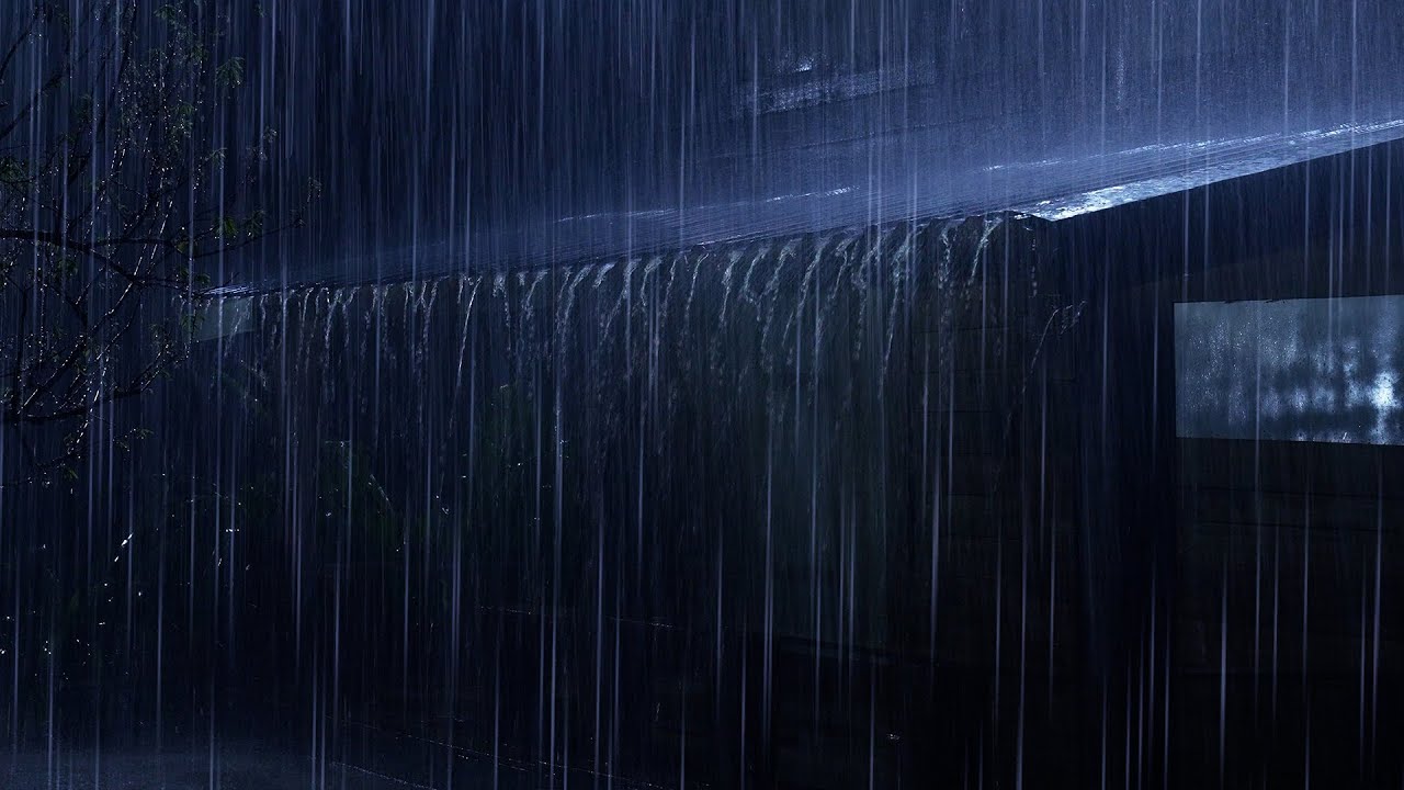Lose Yourself in Rainy Night 🌧️ Powerful Thunder and Rain for Sleep ...