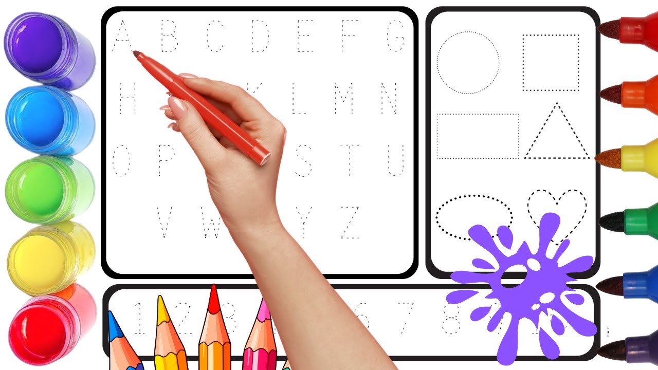 Learn Alphabet A to Z, Numbers 1- 10 & Basic Shapes ️ | Fun Learning ...