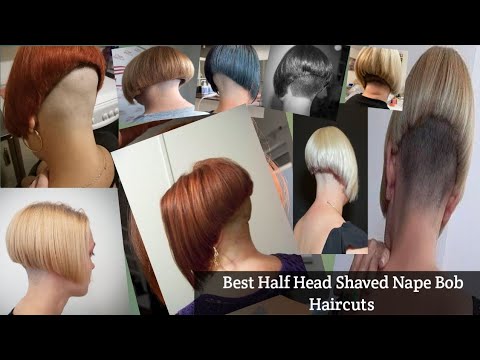 Nice Half Head Shaved Nape Bob Haircuts and Full Head Shaved Nape Bob ...
