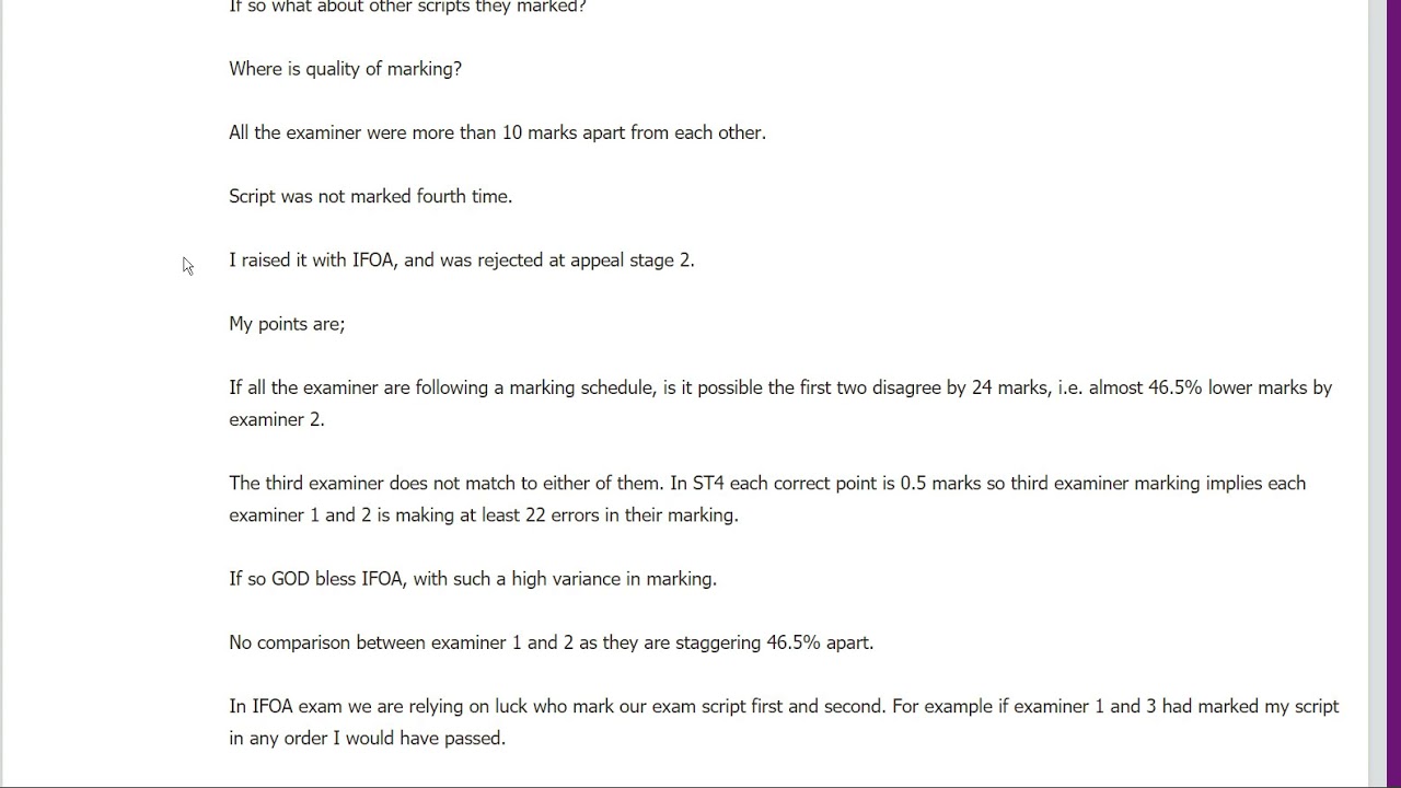 IFoA - Exam marking problems - part 3 - YouTube
