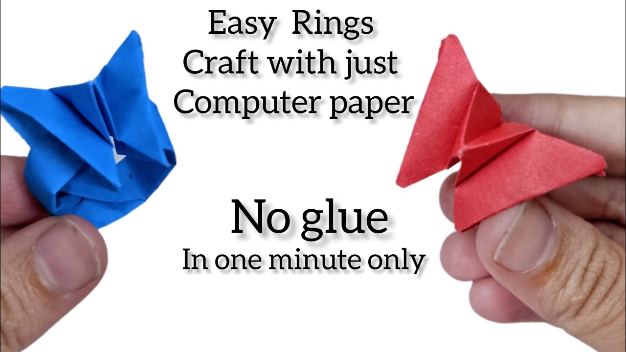 Most Easy butterfly Ring Paper Craft || No glue paper craft || Easy ...