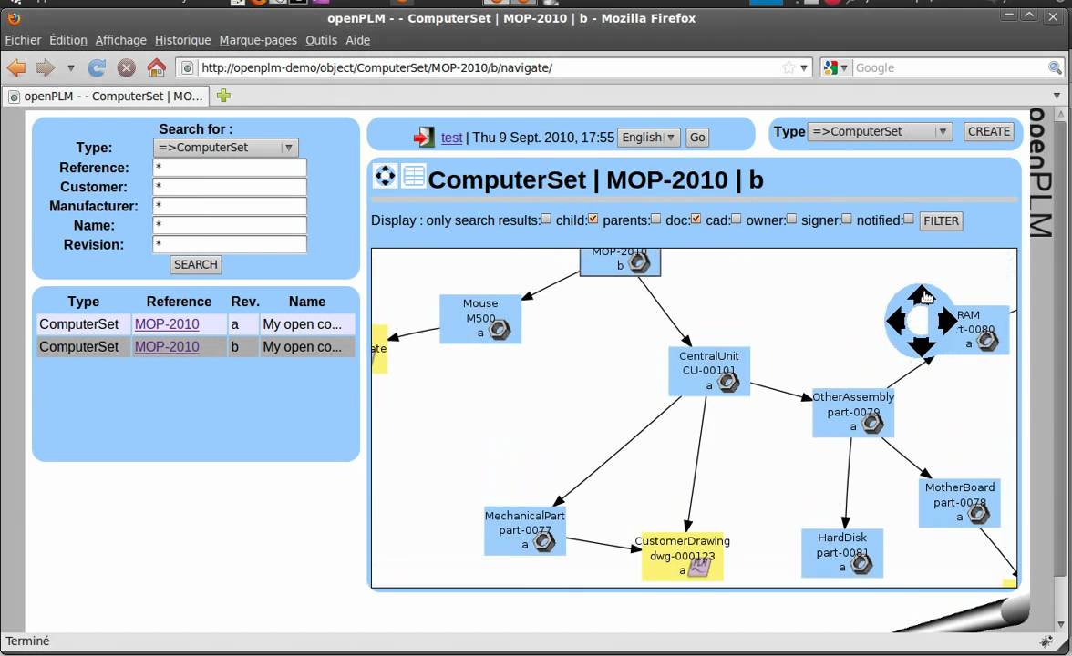 openPLM demo : NAVIGATE function - YouTube