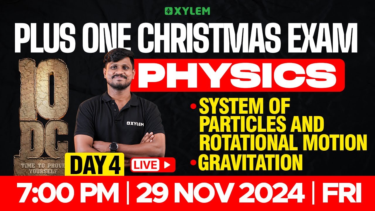 Plus One Christmas Exam Physics | System Of Particles And Rotational ...