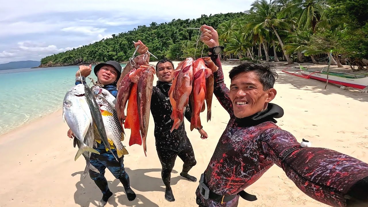 PULAHAN😍 | MAAGA PALANG TIBA NA🙌 #spearfishingphilipines #fishing # ...