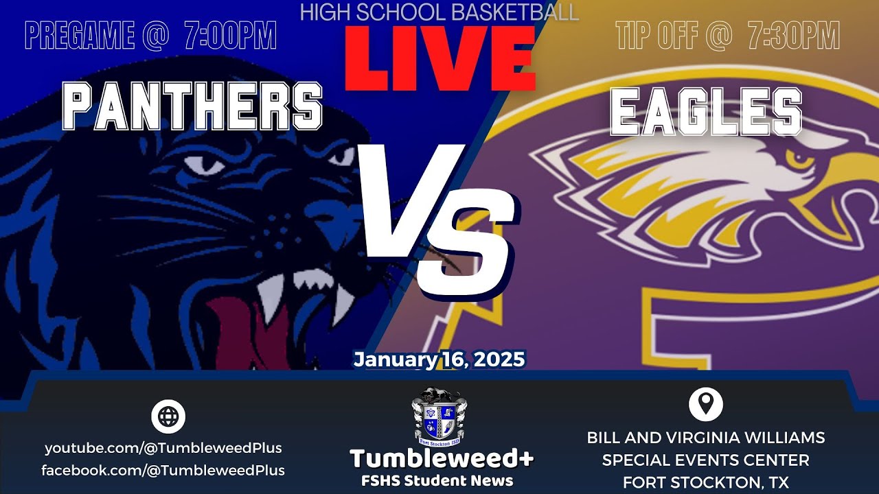 Fort Stockton Panthers VS. Pecos Eagles - Tumbleweed+ Basketball ...