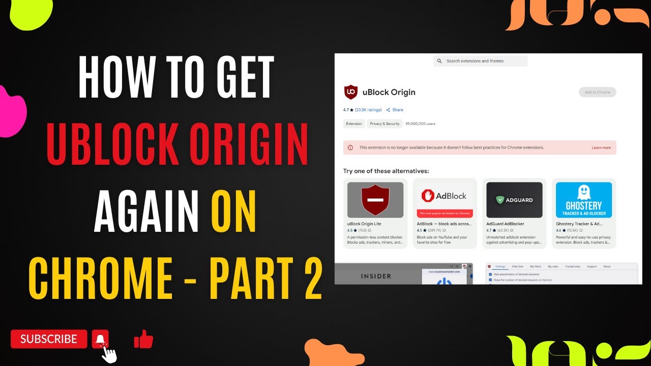 How To Get uBlock Origin on Chrome Again - YouTube
