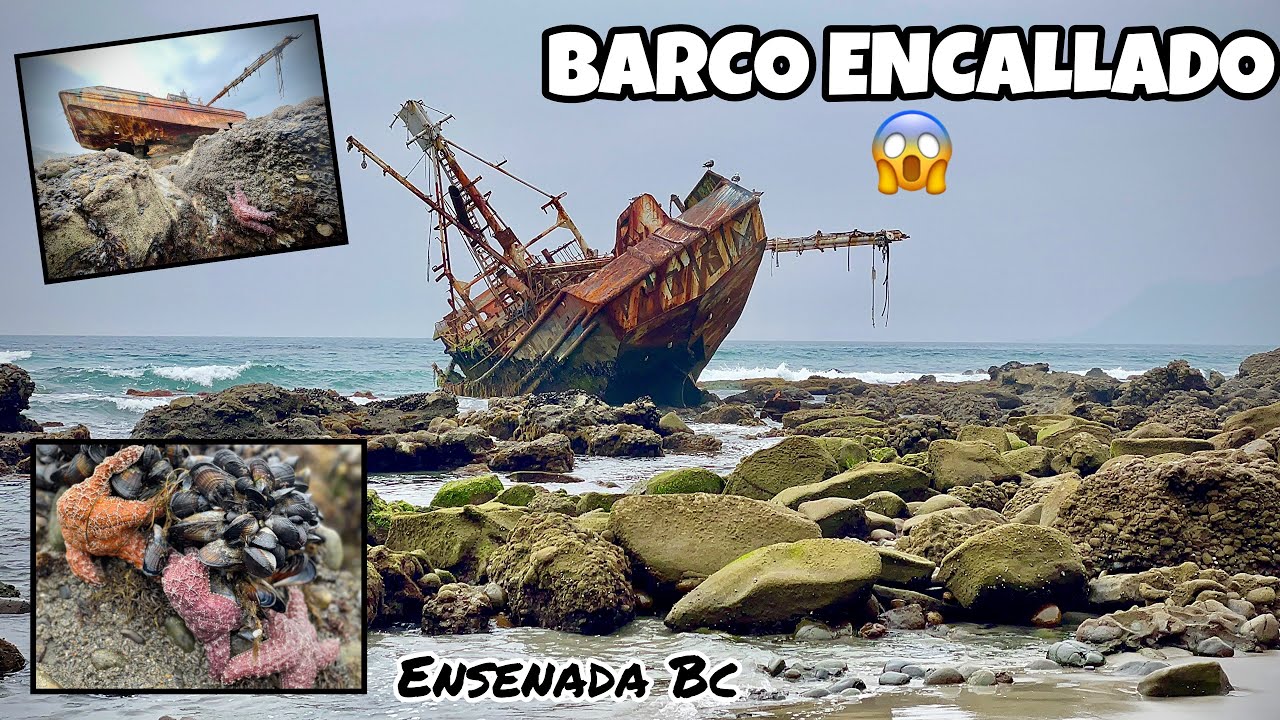 BARCO ENCALLADO EN BC Playa Saldamando - YouTube