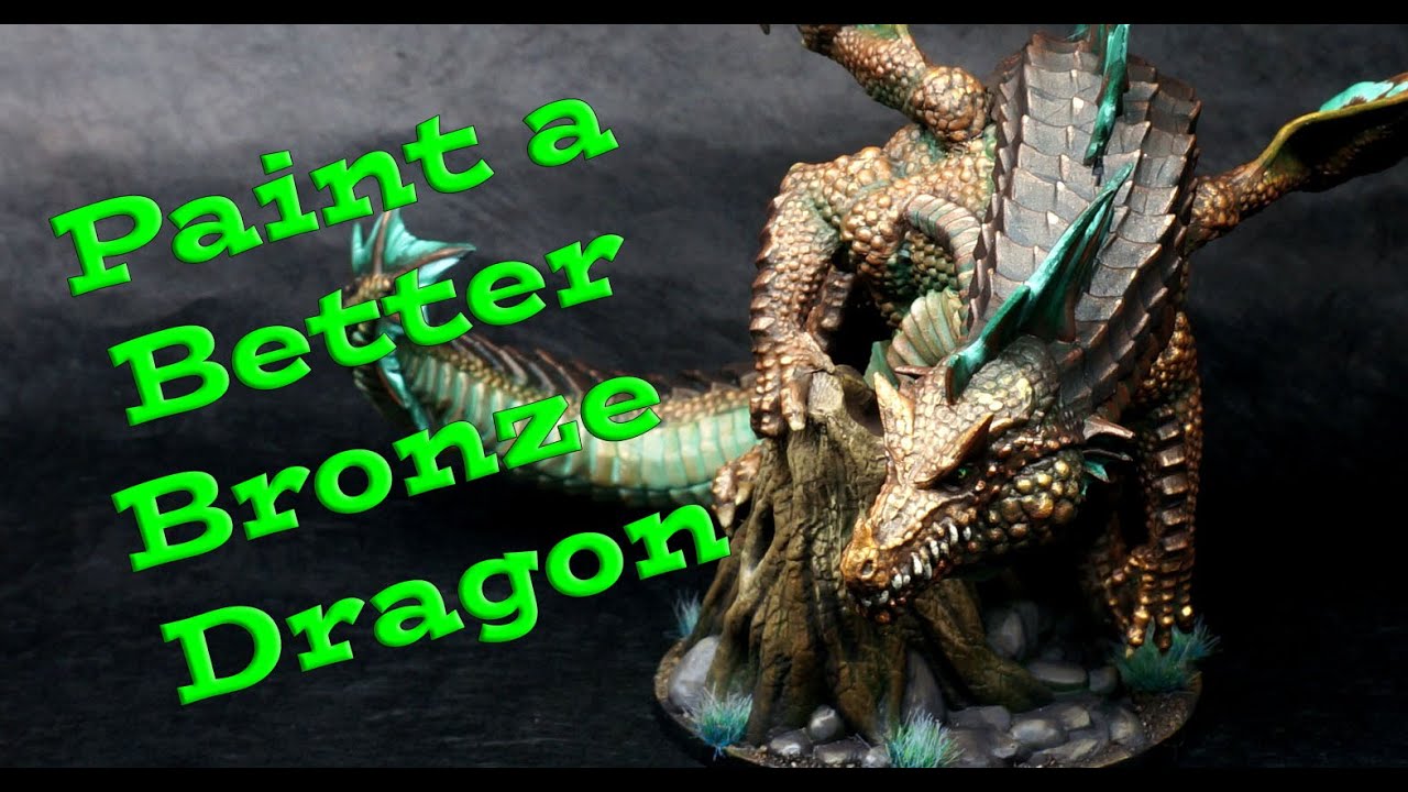 Paint a D&D Bronze (Green?) Dragon - The Verdigris Dragon - YouTube