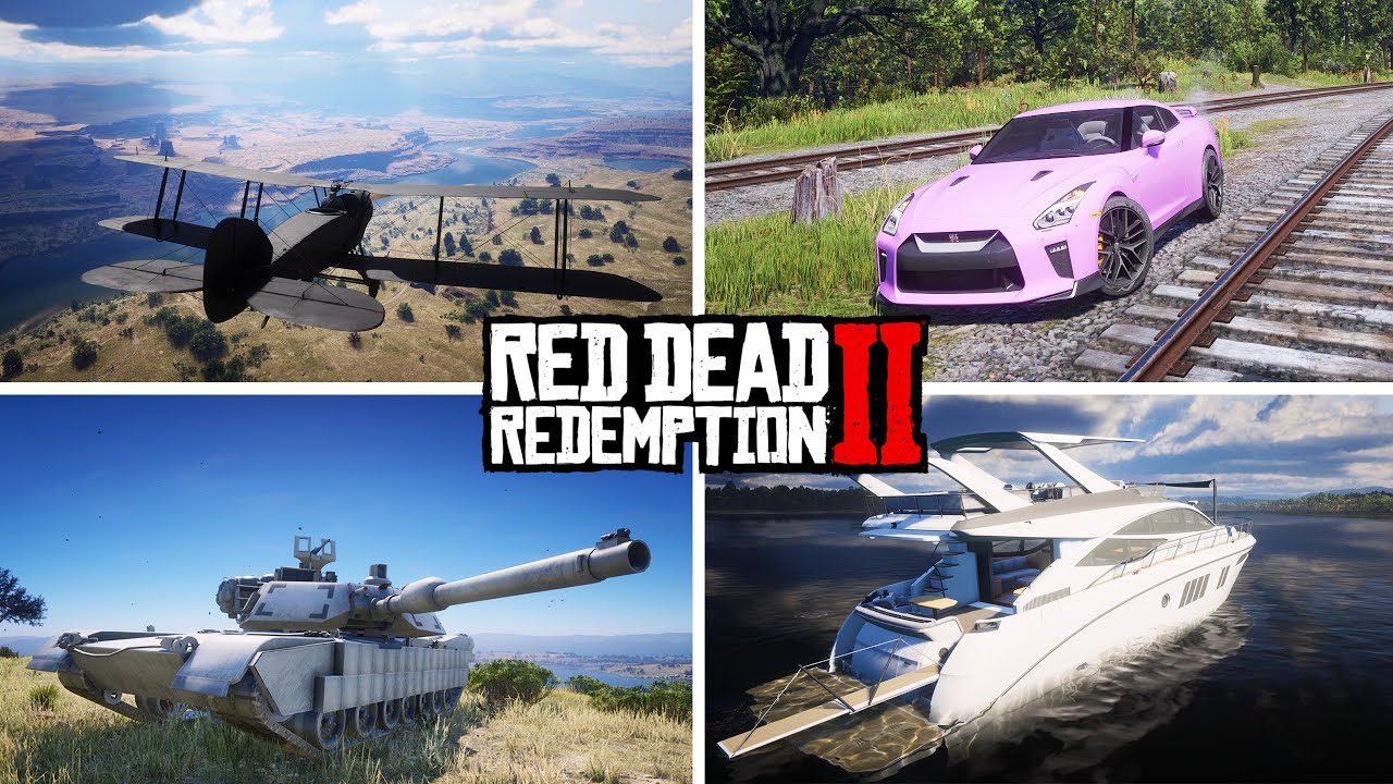 Red Dead Redemption 2 Ultimate Vehicle Pack & Funny Moments! - YouTube