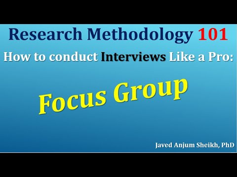 How to conduct Focus Group Interviews Like a Pro: Research Methodology ...