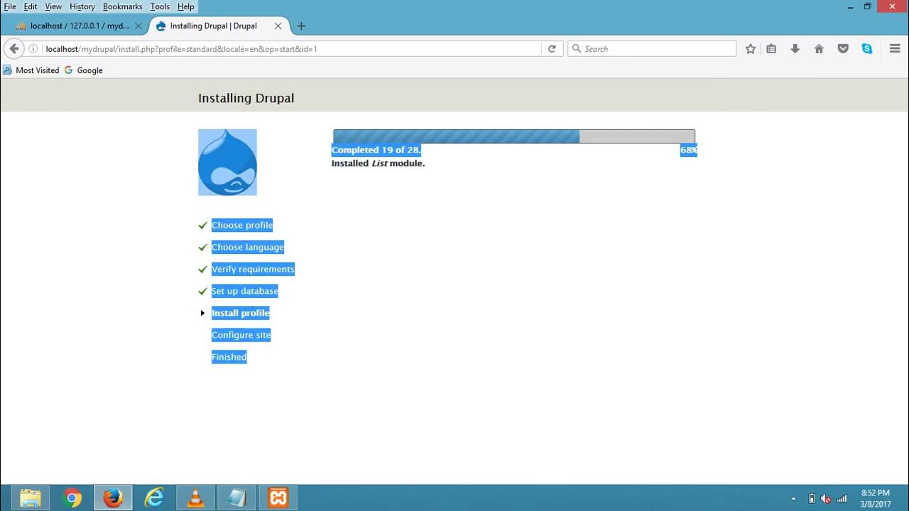Installing drupal 7 on windows Using XAMPP - YouTube