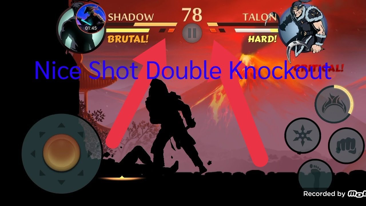 Shadow Fight 2 Nice Shot Double Knockout (Shorts Version) Highlights ...