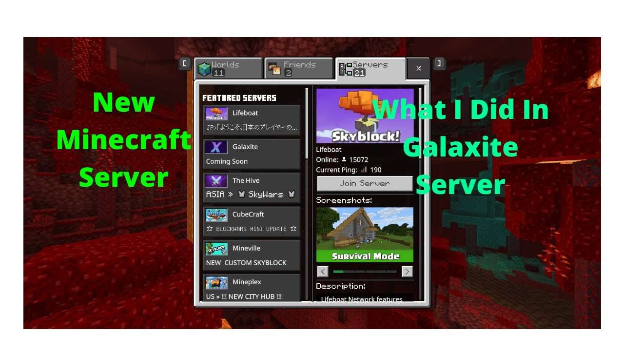 New Galaxite Server Speed Review - YouTube