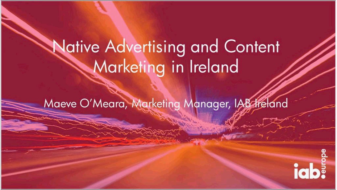 IAB Europe webinar: The Native Advertising & Content Marketing ...