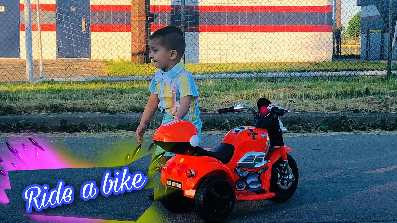 Bryan Learns To Ride A Bike || Try New Bike || First Time Try Bike With ...