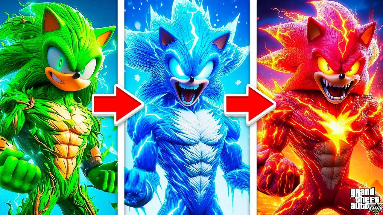 GTA 5 - Siêu Sonic nguyên tố tìm kiếm sức mạnh tự nhiên Lửa, Băng, Gió ...