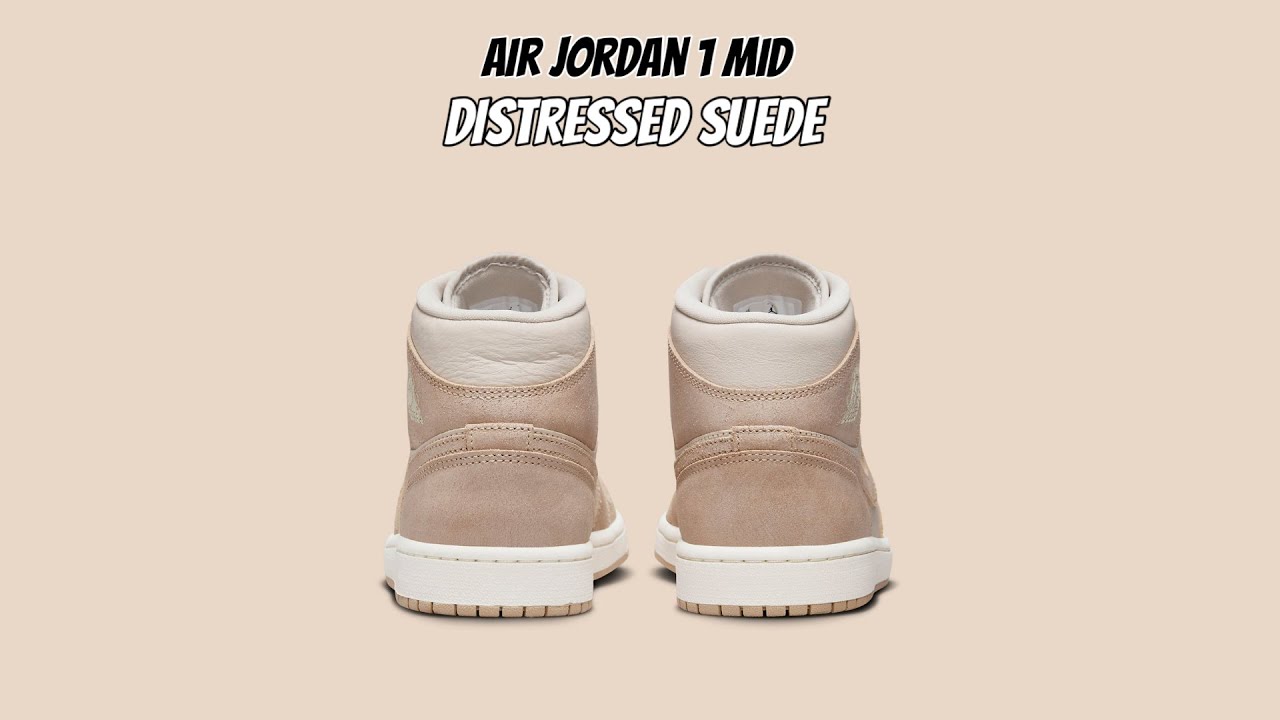 Air Jordan 1 Mid Distressed Suede - YouTube