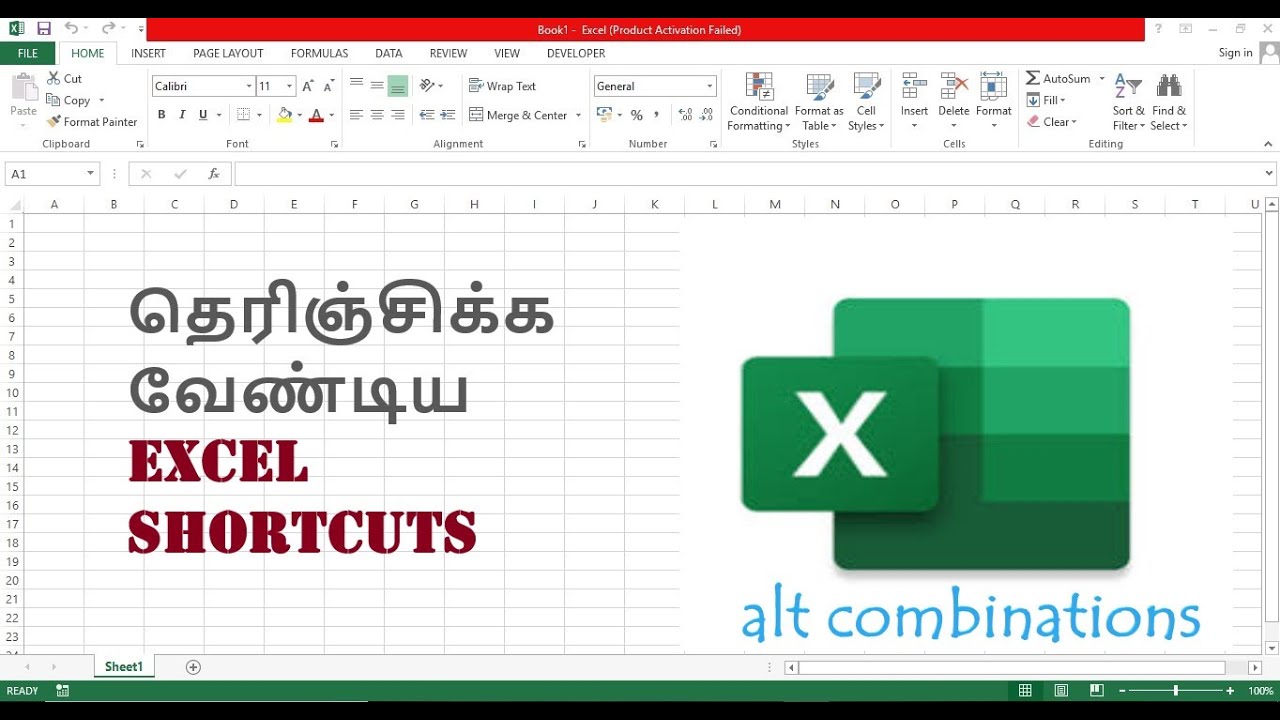 Excel shortcut keys using ALT combinations. - YouTube