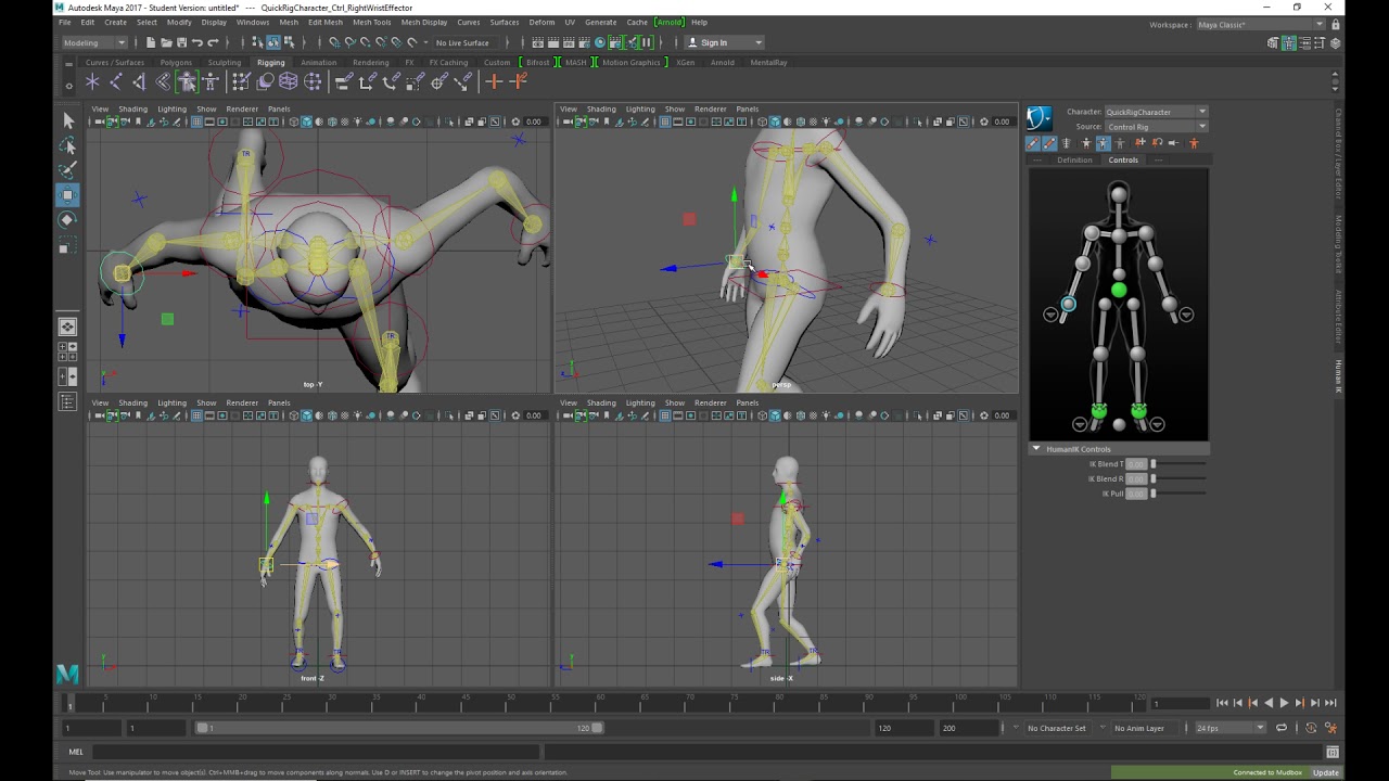 Animating a character in Maya - YouTube