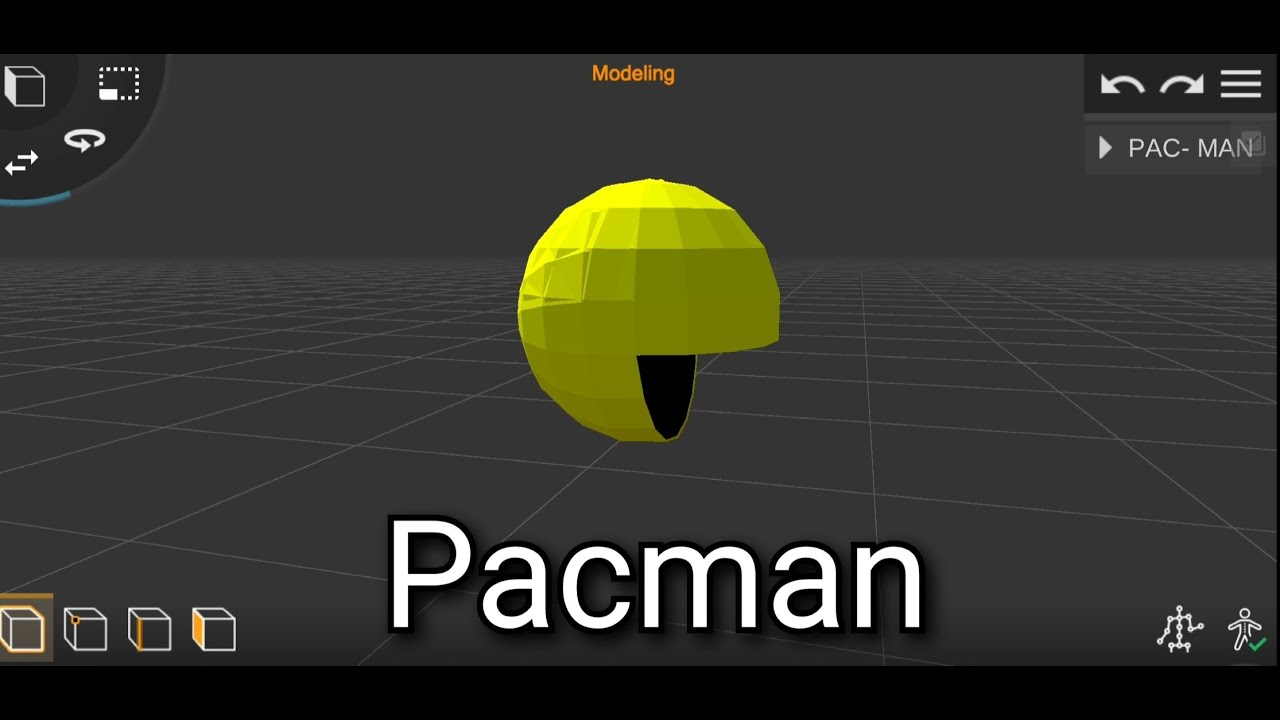 Pac man model created with Prisma 3D | how to make pacman in prisma 3d ...
