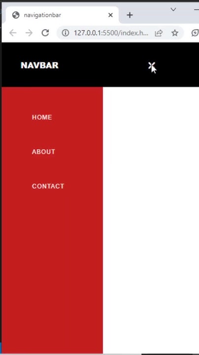 Create a Responsive Navigation Bar + Hamburger Menu Toggle Using HTML ...