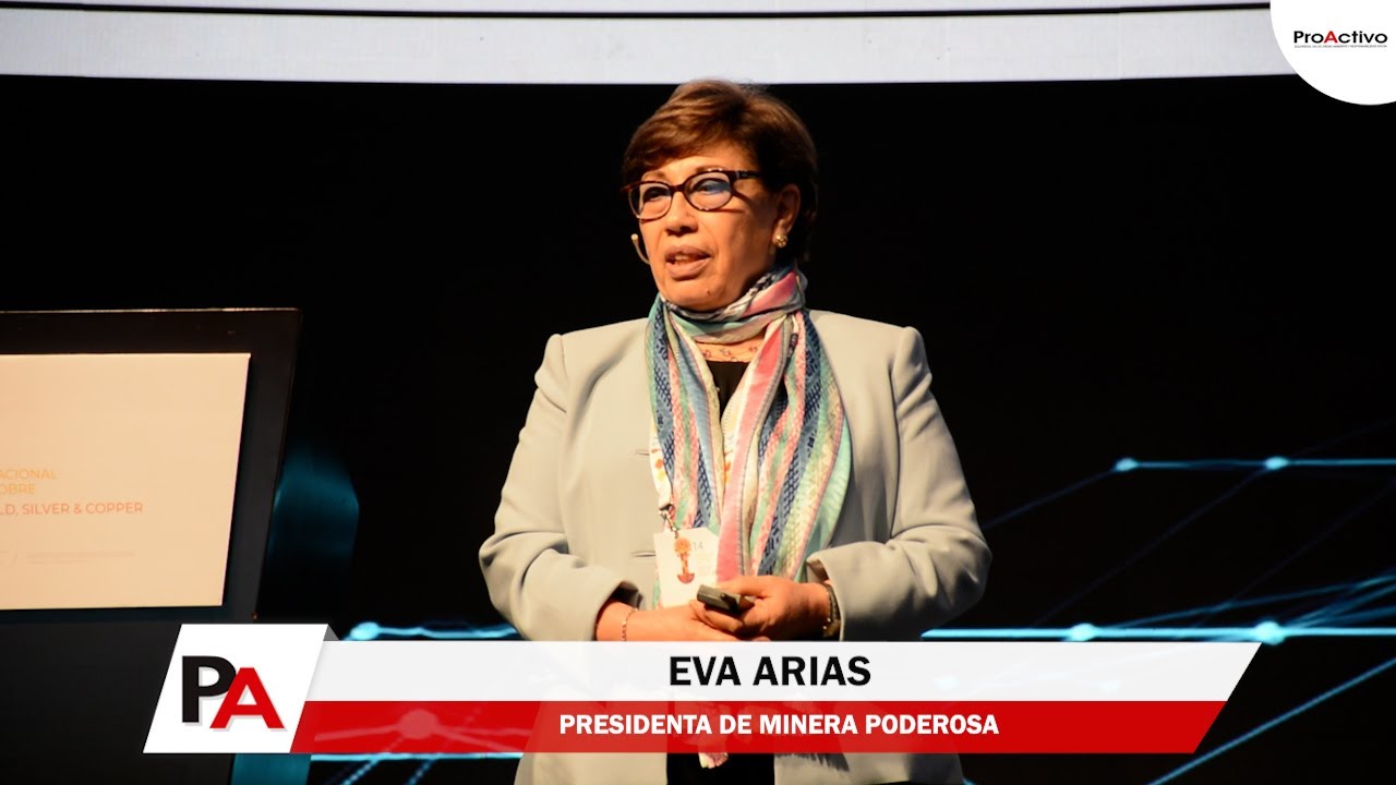 Eva Arias, Presidenta de Minera Poderosa en el 14 Simposium del Oro ...