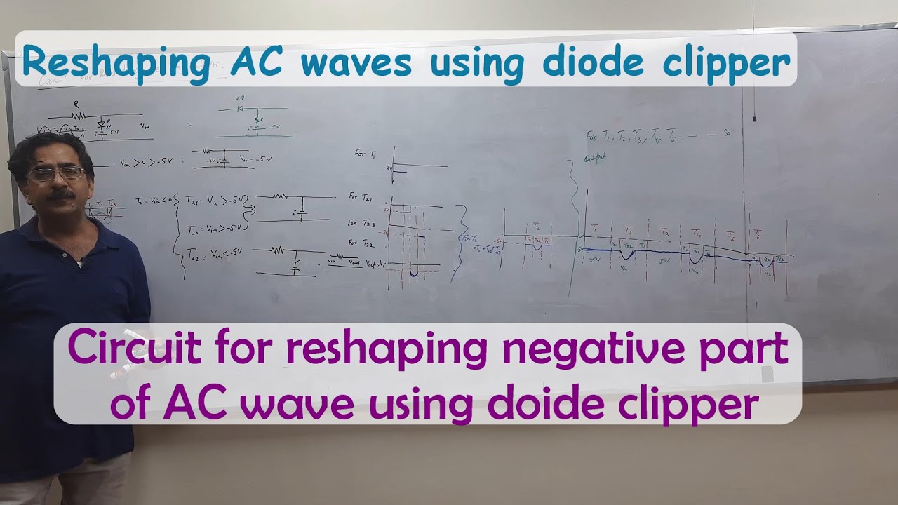 Circuit for shifting down and reshaping negative part of AC wave using ...
