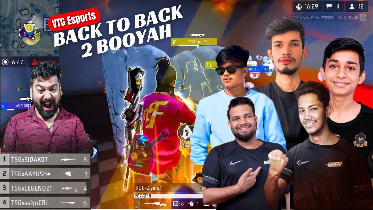 VTG ESPORTS BACK TO BACK 2 BOOYAH TOURNAMENT HIGHLIGHTS - YouTube