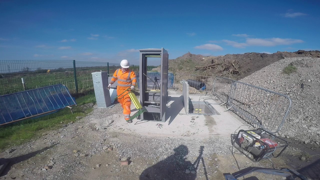Motorway Comms Cabinet Base Installation - YouTube