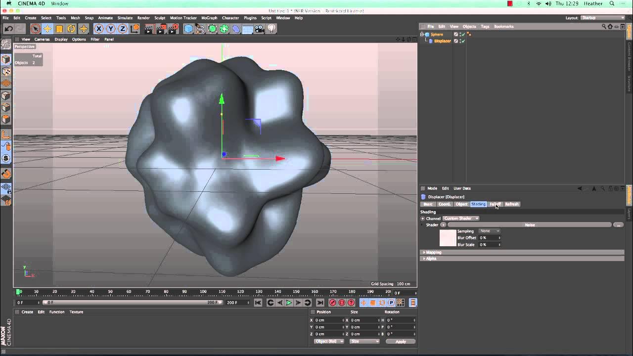 Cinema 4D Tutorial: Displacer Deformer - YouTube