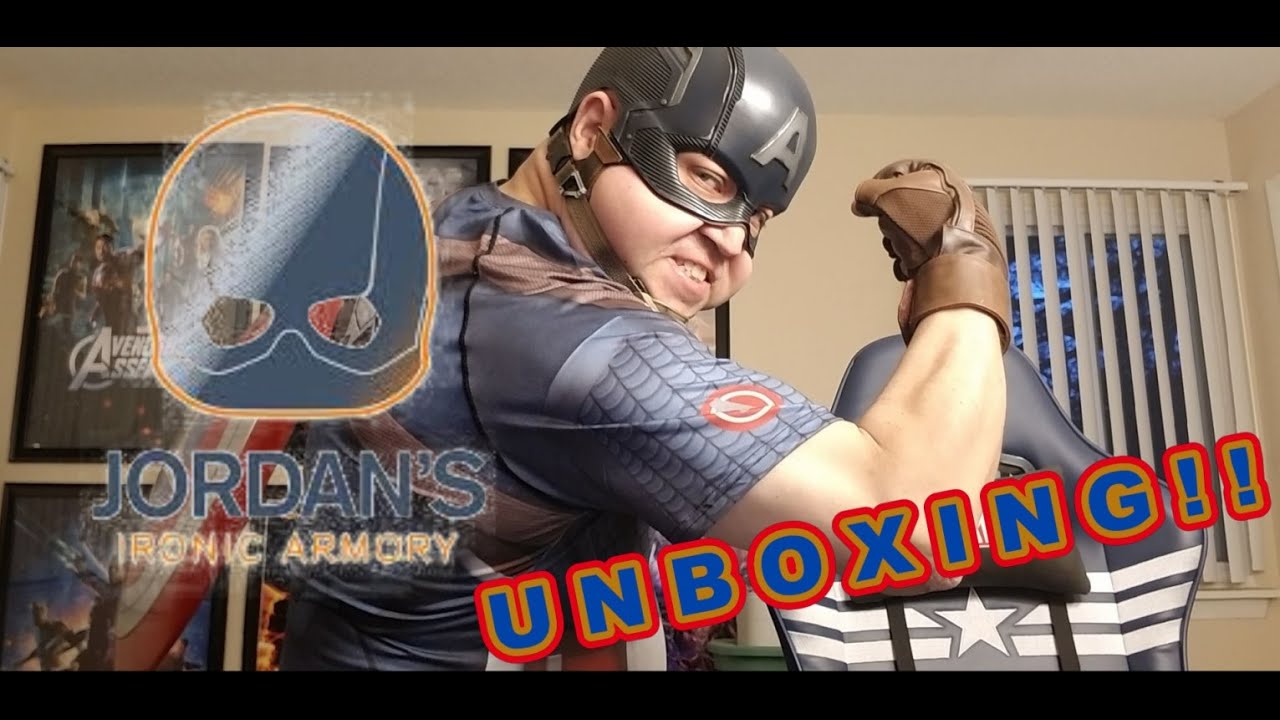 Captain America Helmet by Jordan's Ironic Armory - UNBOXING!! - YouTube