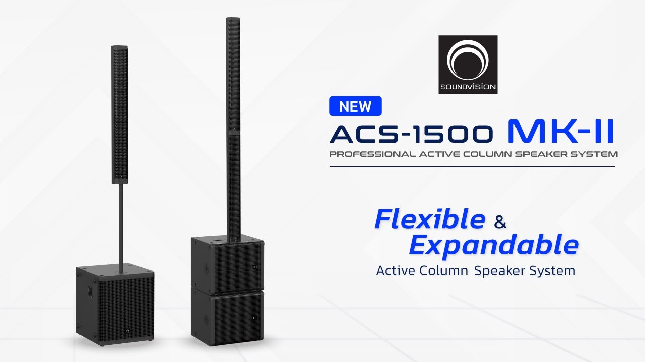 SOUNDVISION ACS-1500 MK-ll Active Column Speaker System - YouTube
